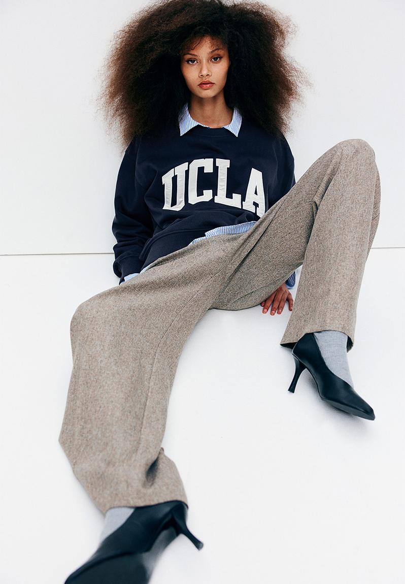 Motif-detail sweatshirt - navy blue/ucla bruins - 1056840101