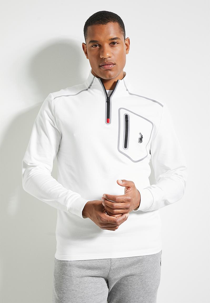 Men Sport Ls High Neck Sweat Top - Off White