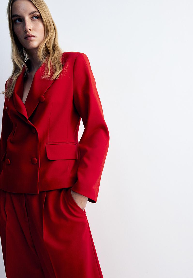 Fitted blazer - red - 1258615001