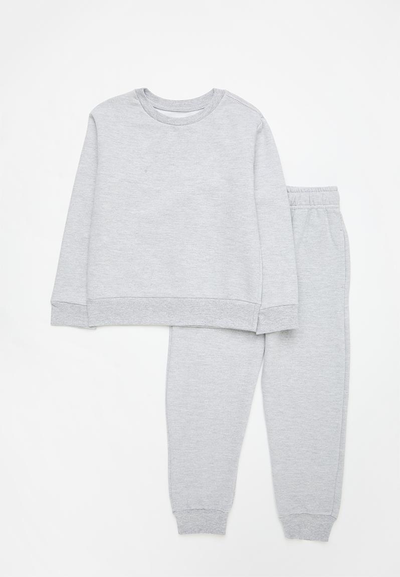 Plain tracksuit set - grey