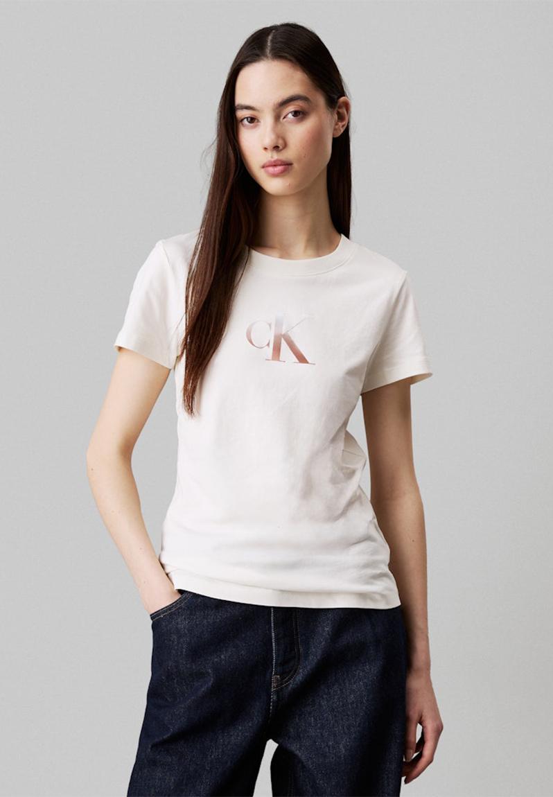 Gradient Ck Slim Tee - Ivory