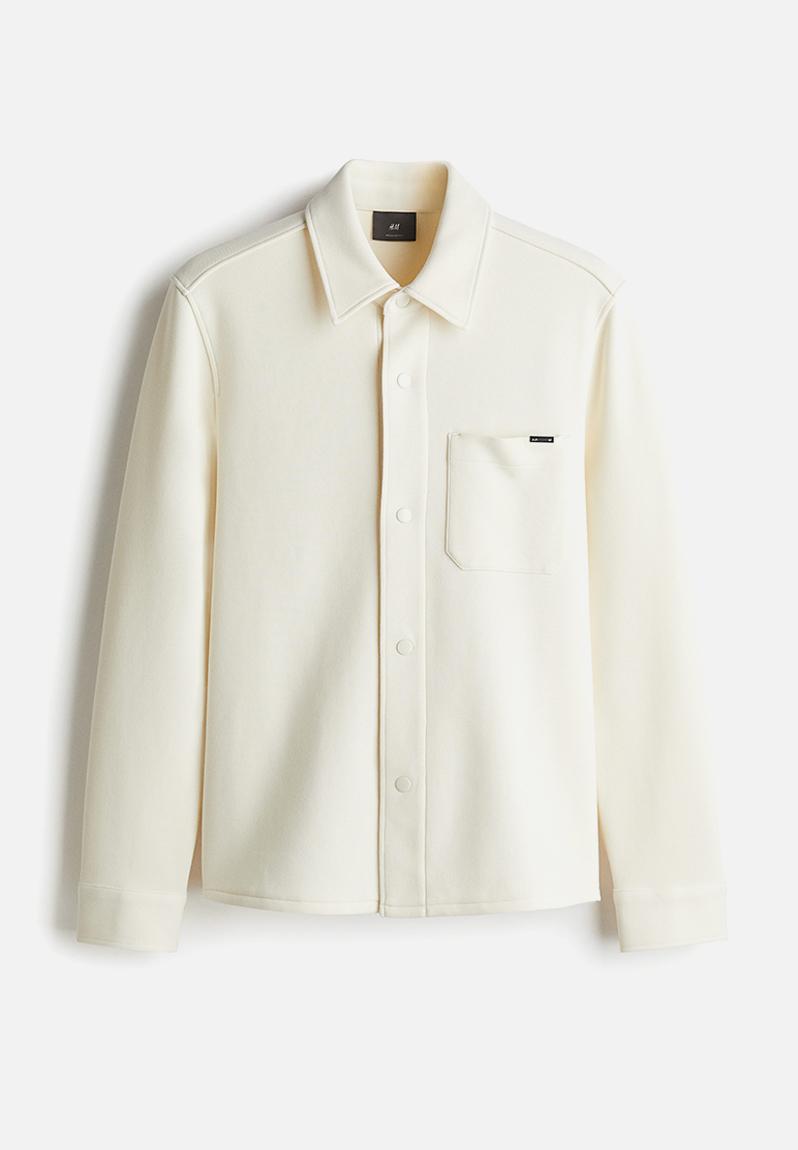 Regular fit shacket - cream - 1213972006