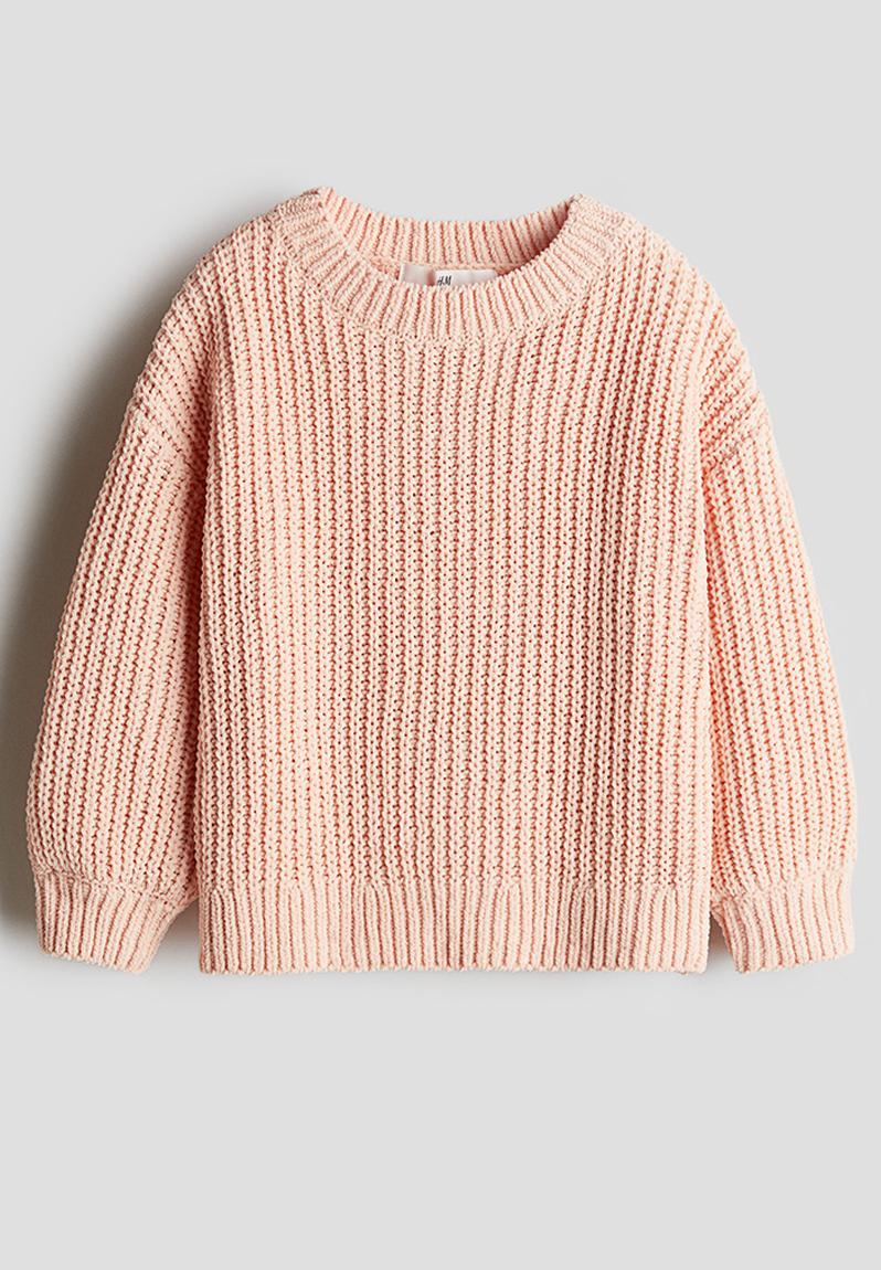 Chenille-knit jumper - peach - 1262850001 H&M Jackets & Knitwear ...