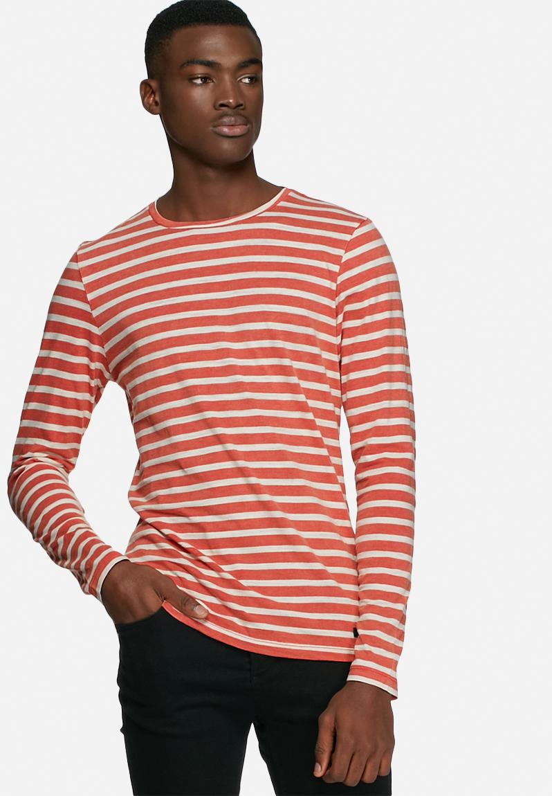 Striped tee - cranberry Blend T-Shirts & Vests | Superbalist.com