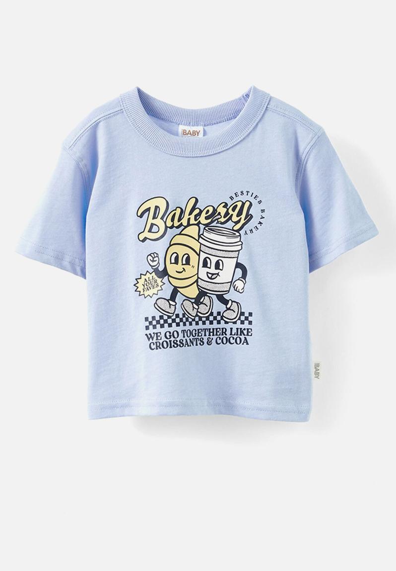 Bobbi short sleeve graphic tee - dawn blue/bakery Cotton On Tops ...