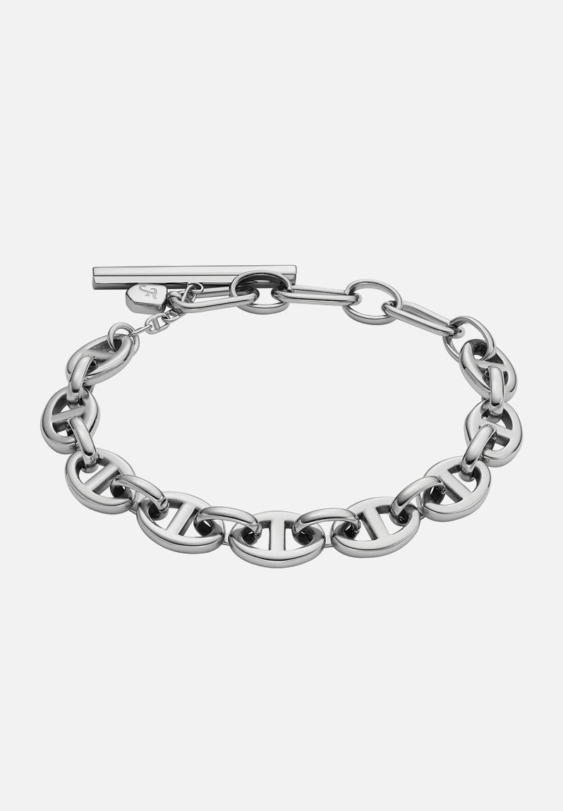 Fossil chain bracelet - silver