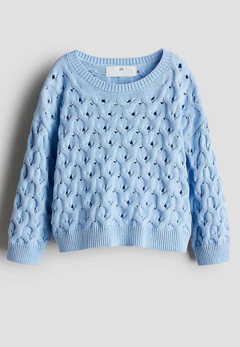 Hole-knit jumper - light blue - 1262853001