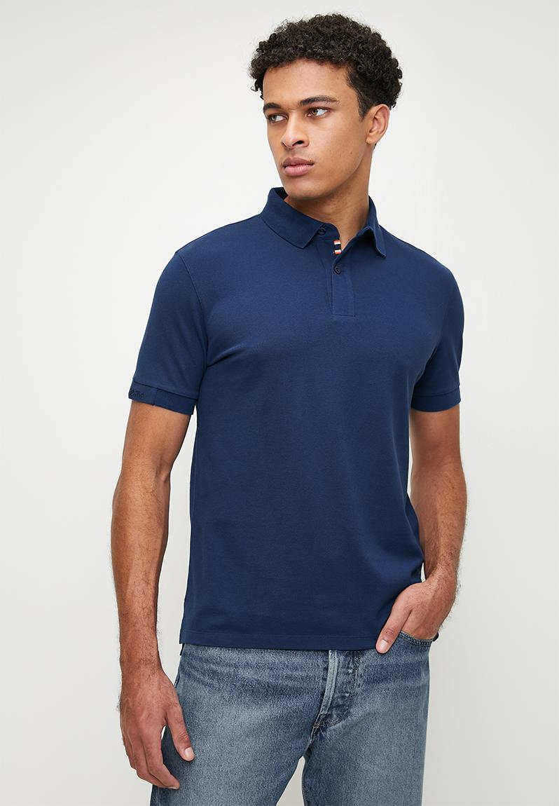 City Pique Polo - Pilot Mid Blue