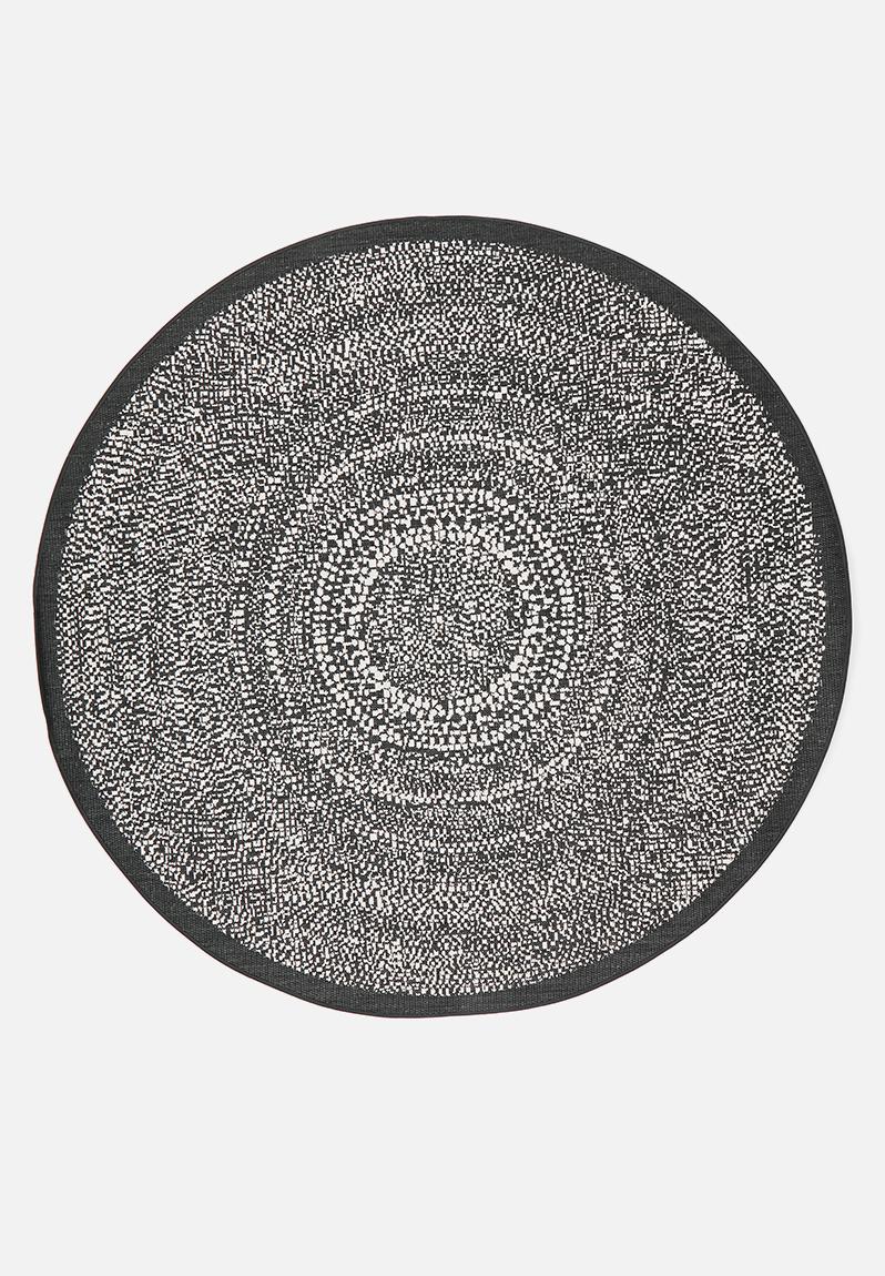 Dotted Round Outdoor/Indoor Rug Black Fotakis Decor | Superbalist.com