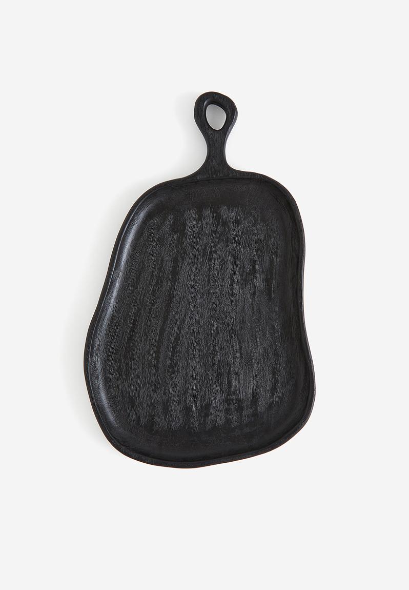 Large mango wood serving tray - black - 1156169002