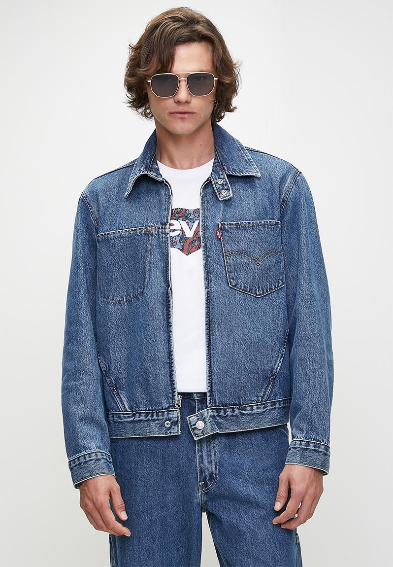 Levis twist trucker lets do the twist t - blue