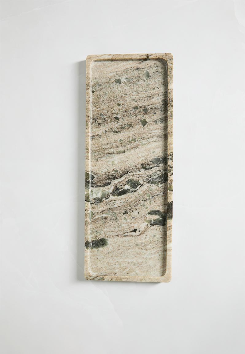 Marble Rectangle Tray - Natural