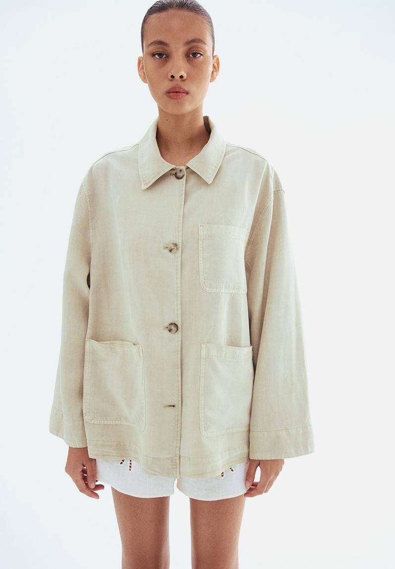 Lyocell-blend jacket - light beige - 1274487001 H&M Jackets ...