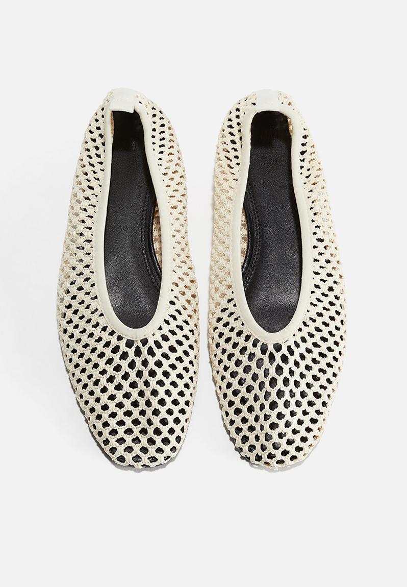 Braided ballet pumps - light beige - 1269845002