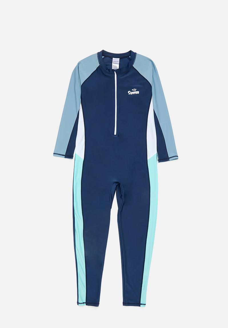 Full body swim suit - blue