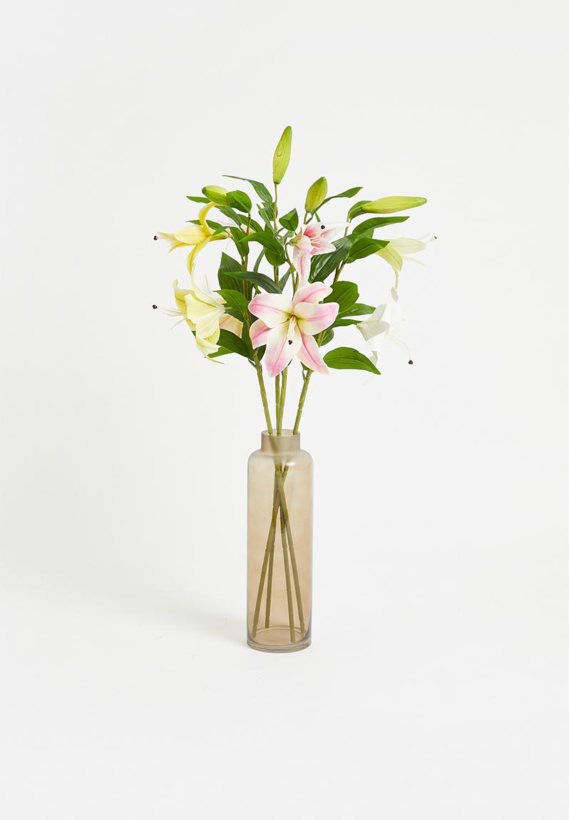 Tiger lily bunch of 4 mixed stems - multi