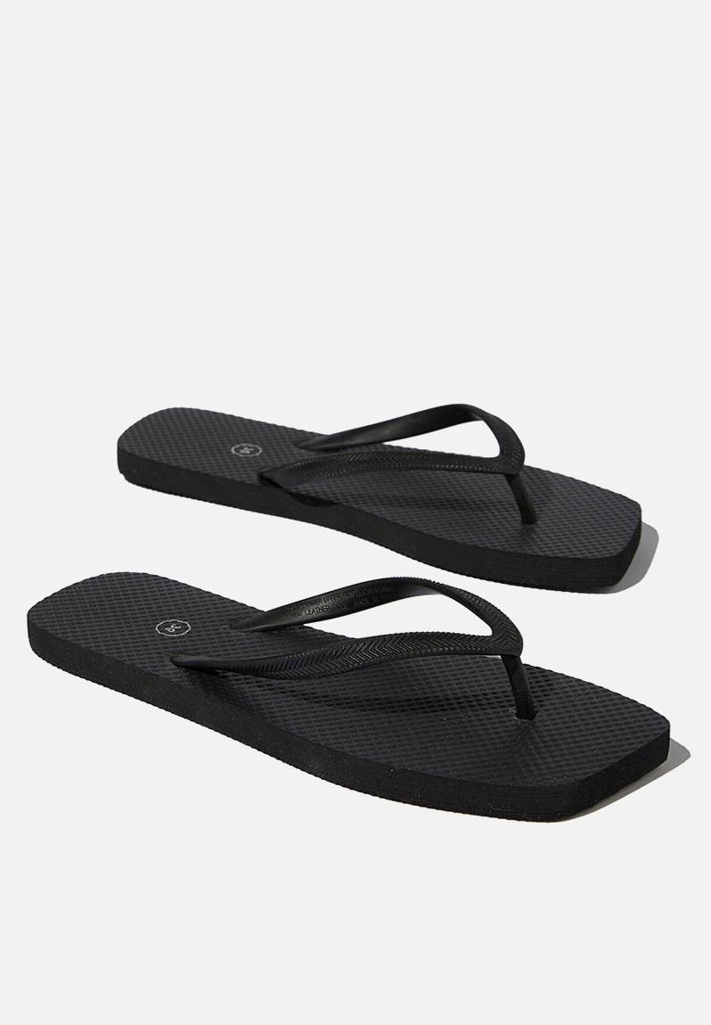 Square toe flip flop - black Cotton On Sandals & Flip Flops ...