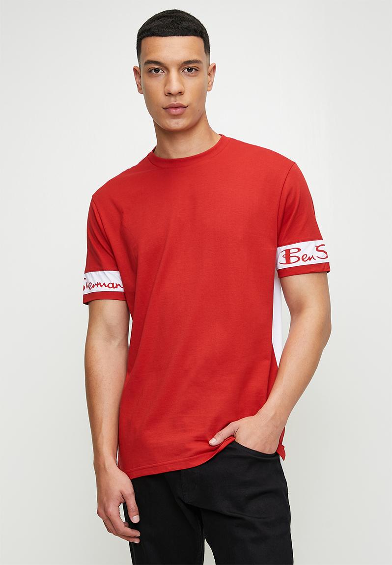 Col Block Ben Sherman Tee - Red