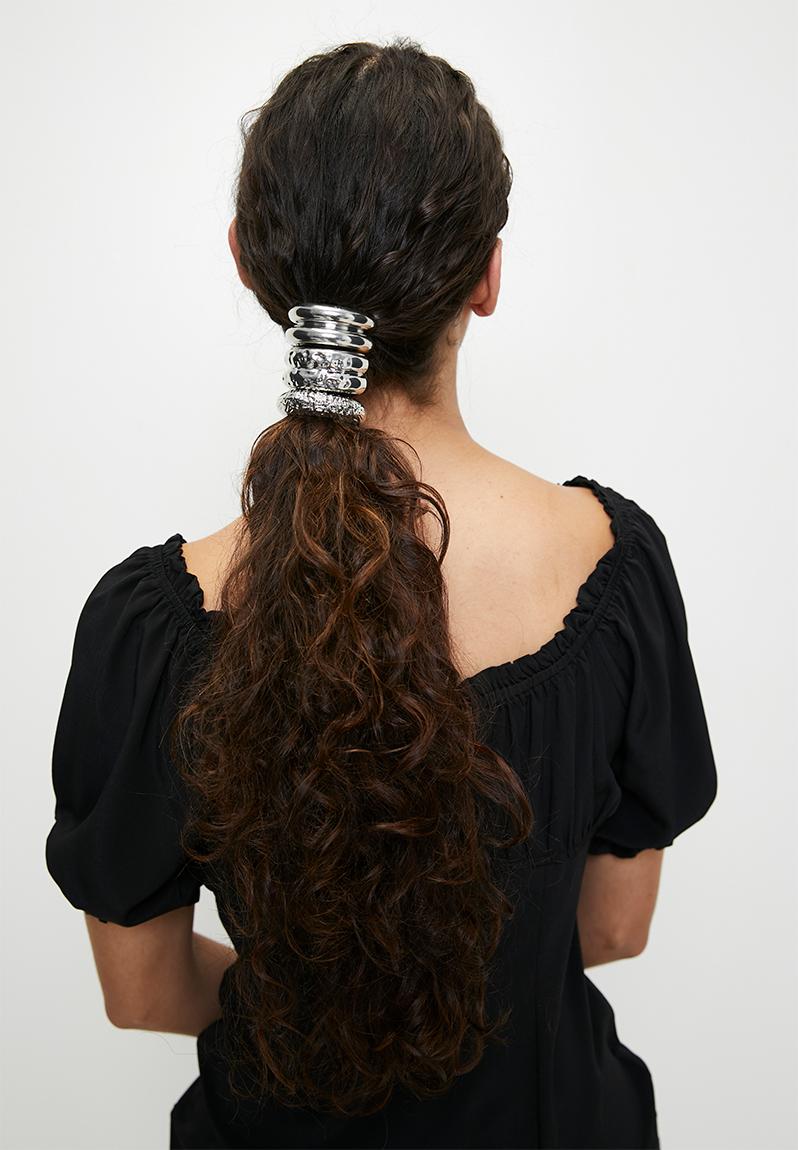 Callista metal hair tie - silver