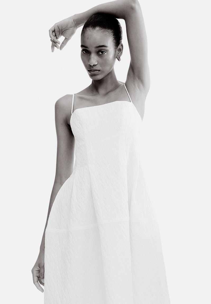 Jacquard-weave dress - white - 1289453001