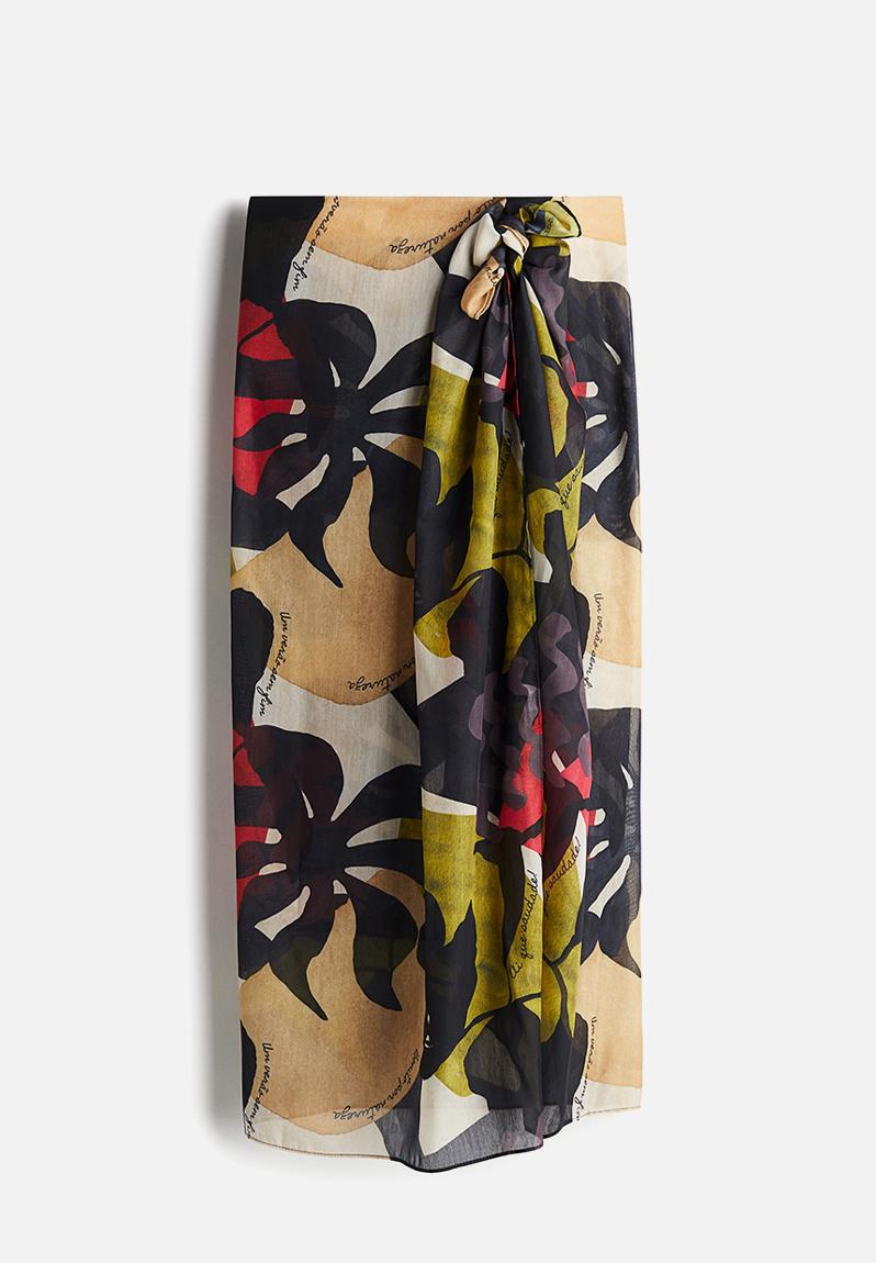 Patterned sarong - black/patterned - 1242713002
