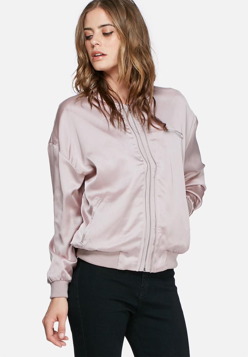 Satin bomber jacket - lilac