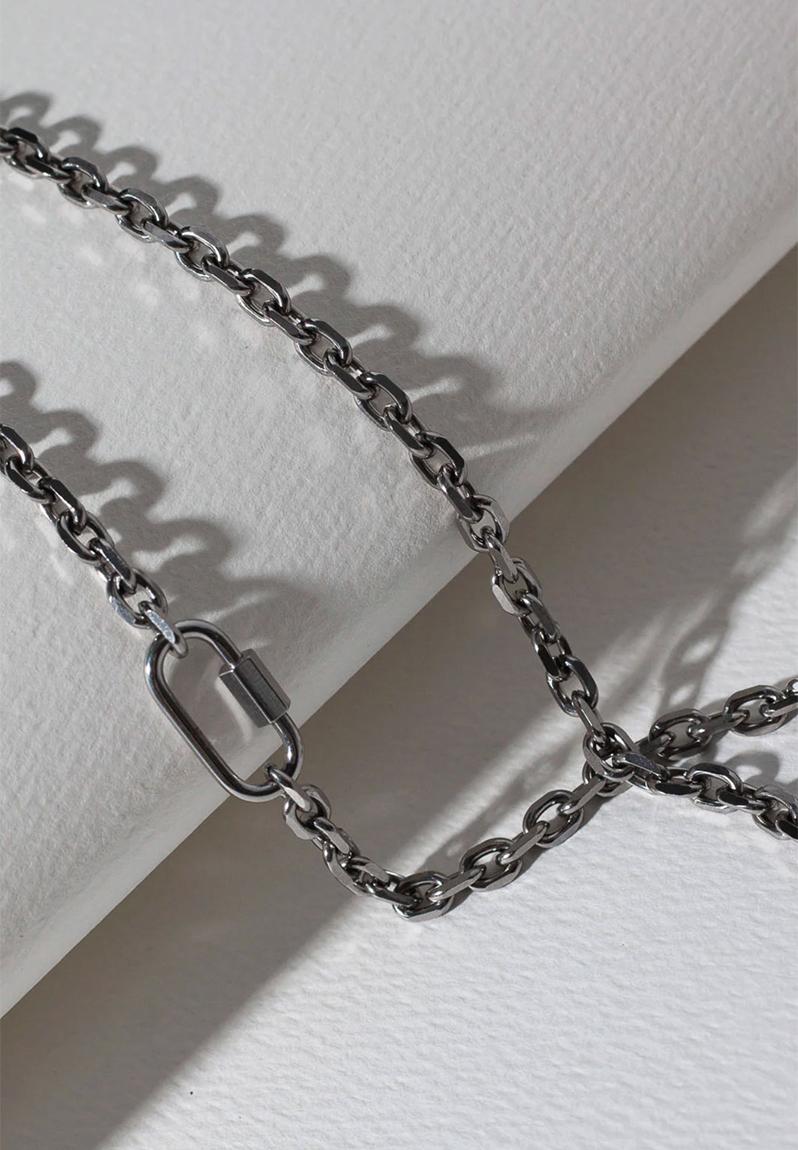 Lock chain necklace - silver