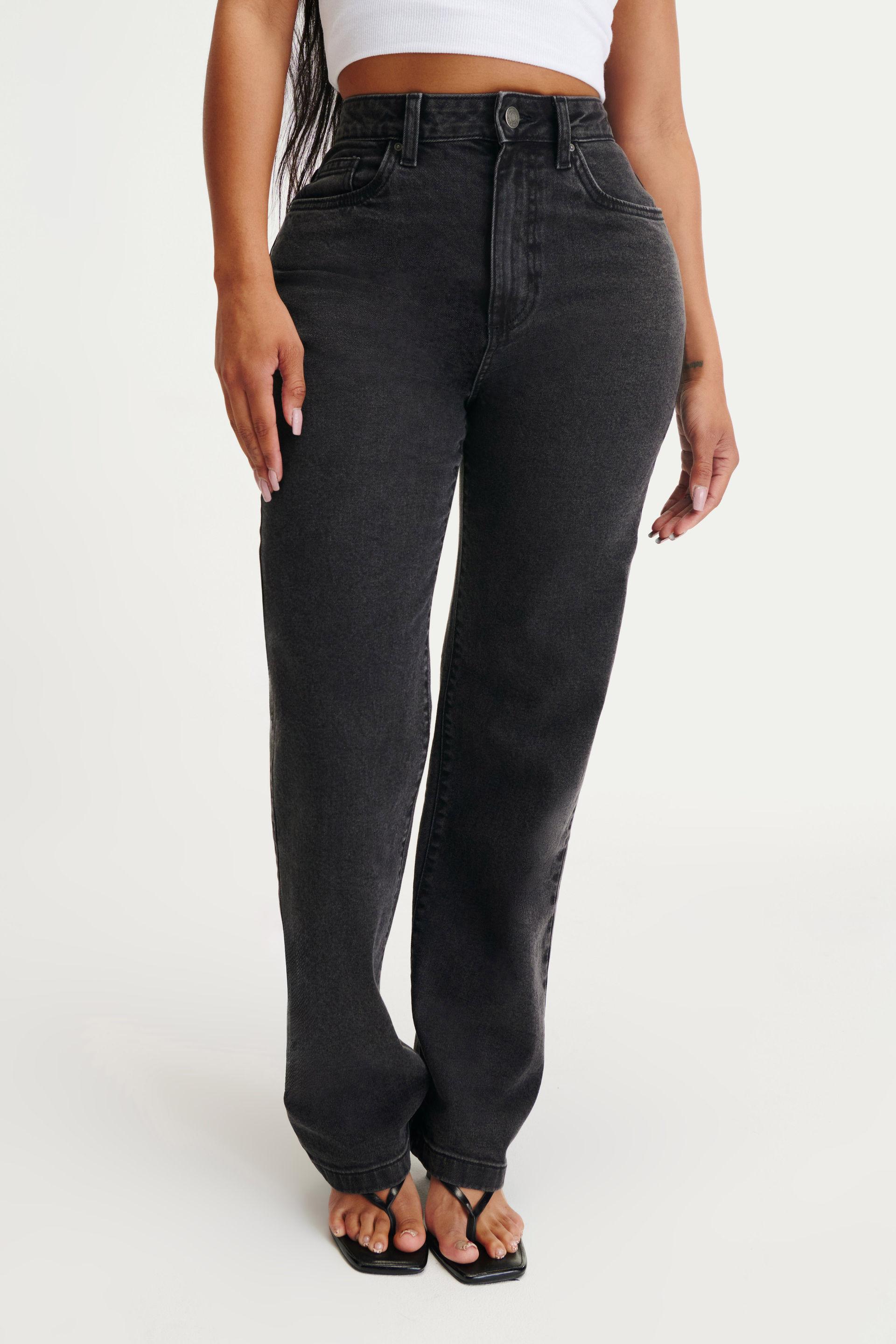 Curvy stretch straight jean - slate black