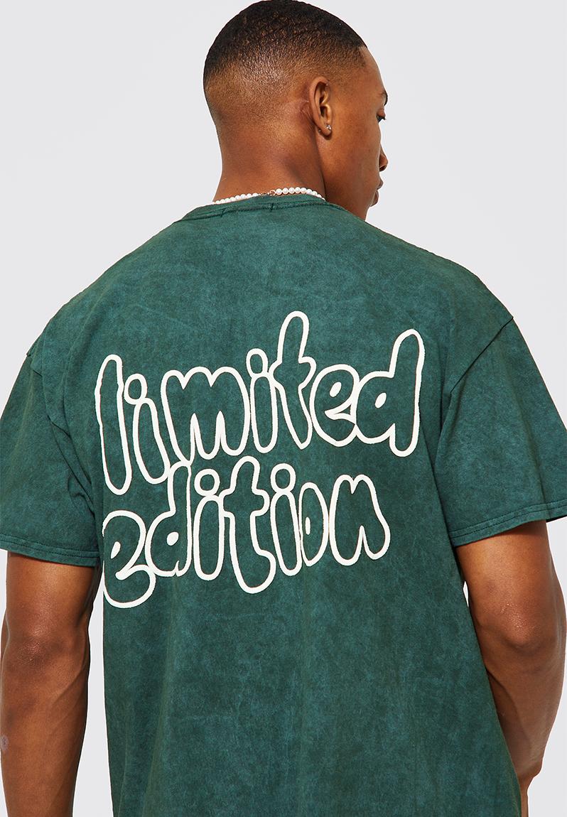Oversized Limited Edition Acid Wash T-shirt - Green