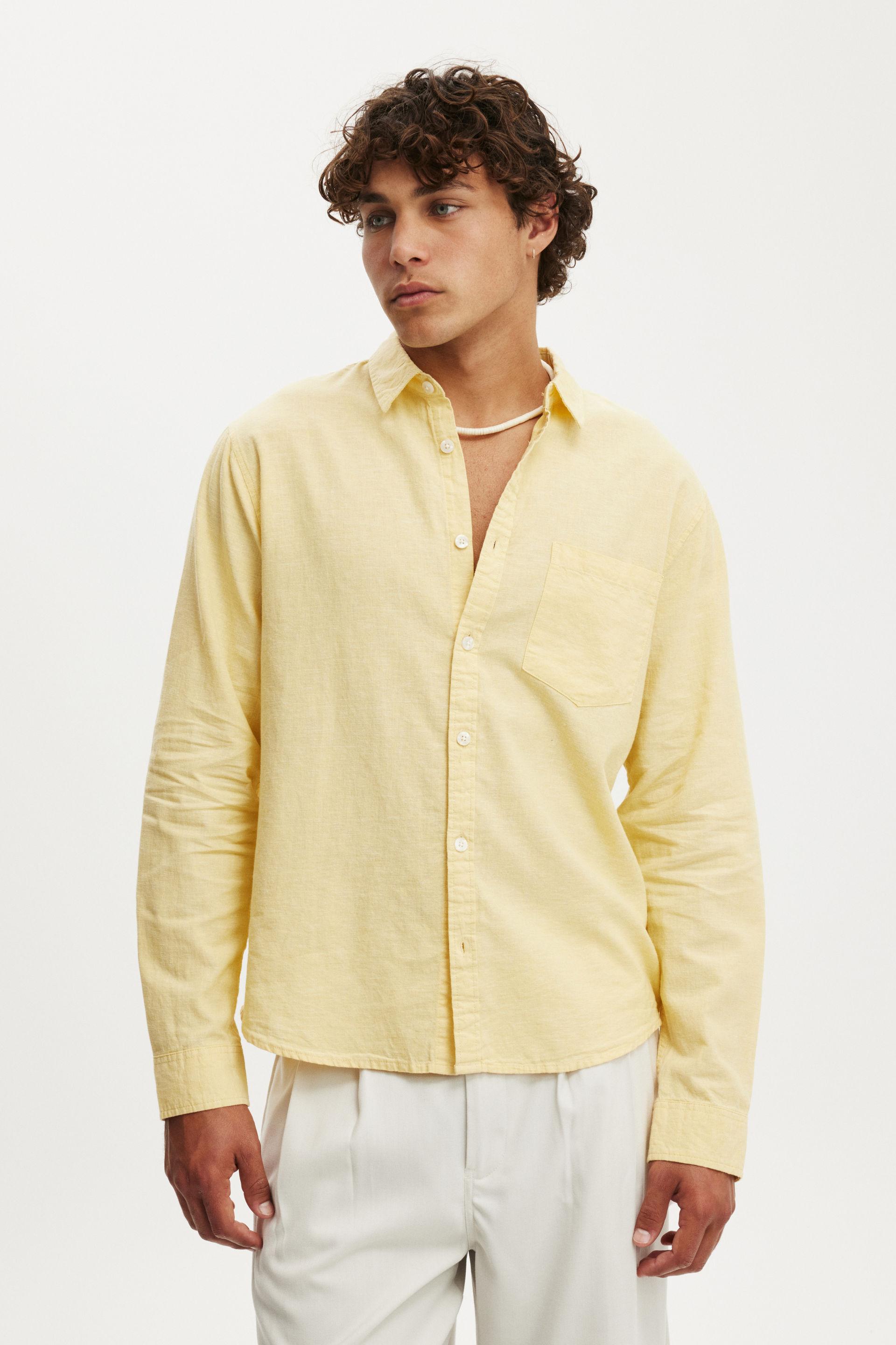 Luca Long Sleeve Shirt - Yellow