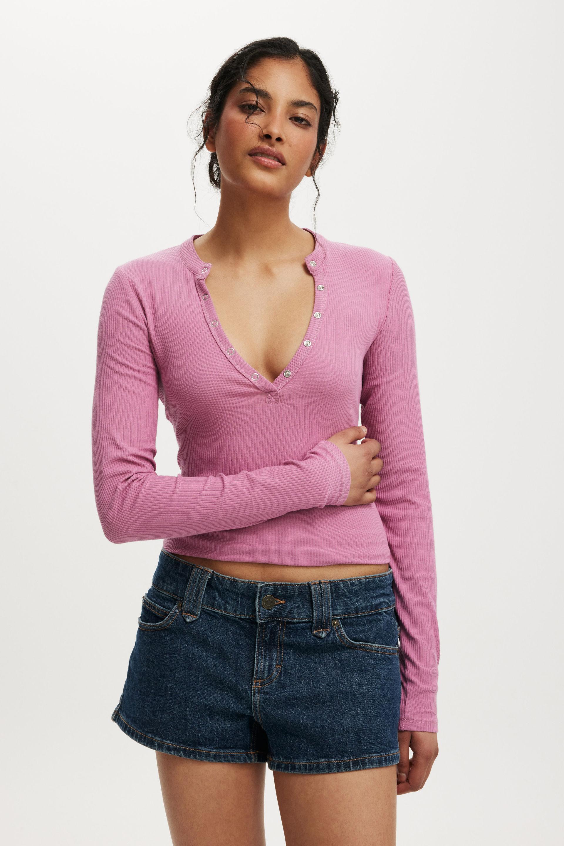 Ryan henley long sleeve - mystic mauve
