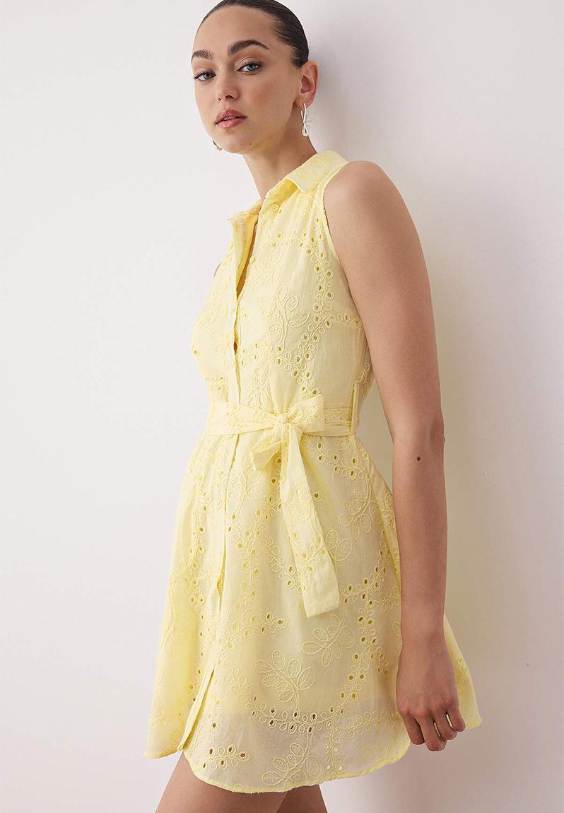 Mini Aline Woven Dress - Yellow