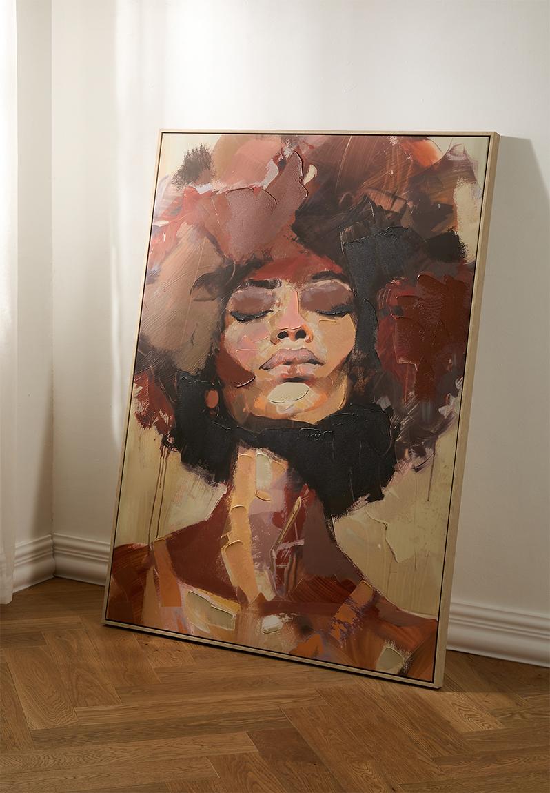 Wall Frame Canvas Brown 1