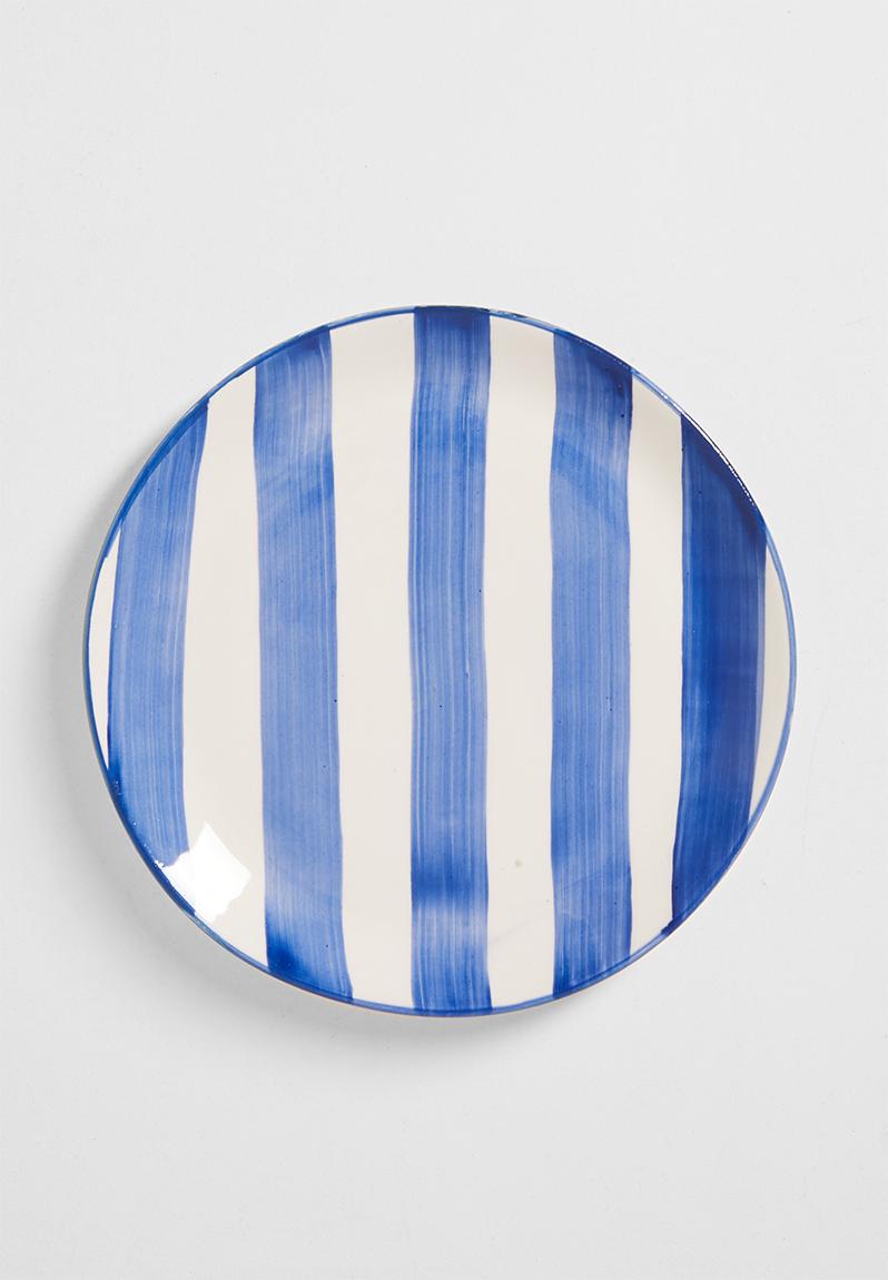 Stripe side plate - Blue