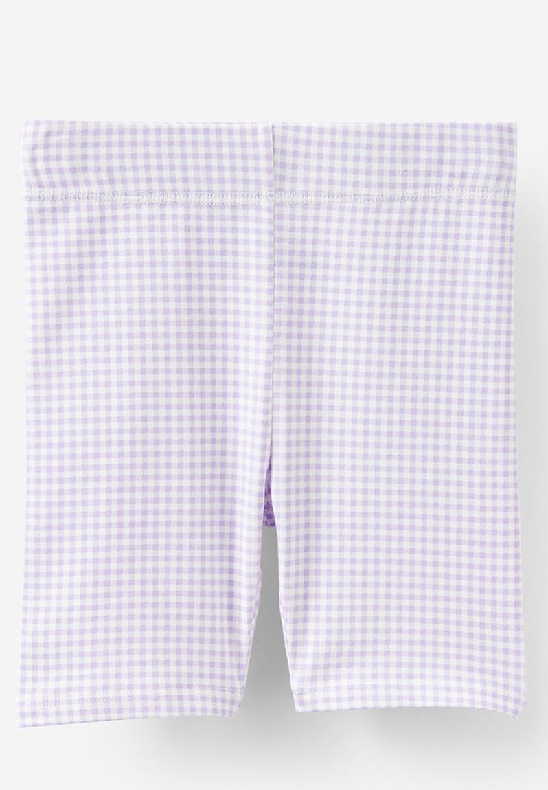 Hailey Bike Short - Lilac Mood/Vanilla Gingham