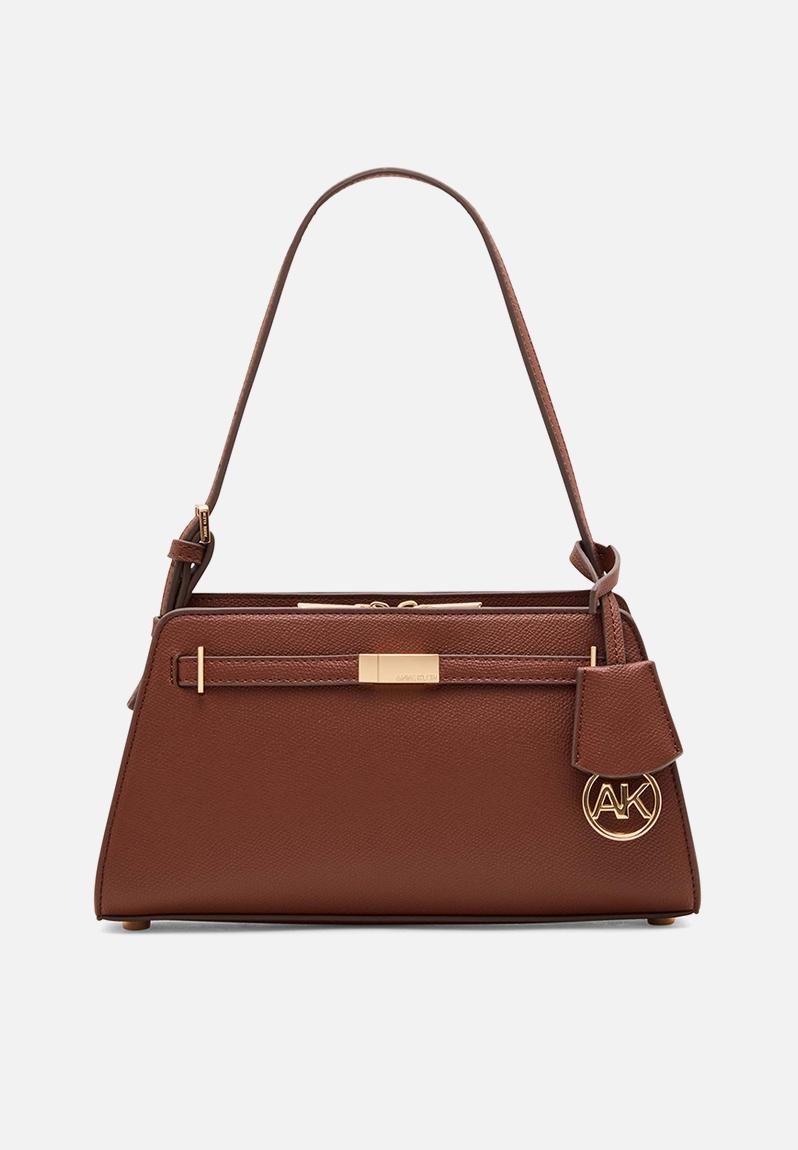 Exclusive Belted Shoulder Bag -Walnut