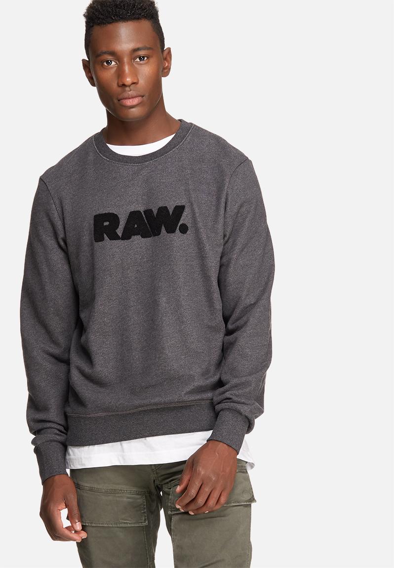 Hodin r sw l/s sherland sweat ub-black htr G-Star RAW Hoodies & Sweats ...