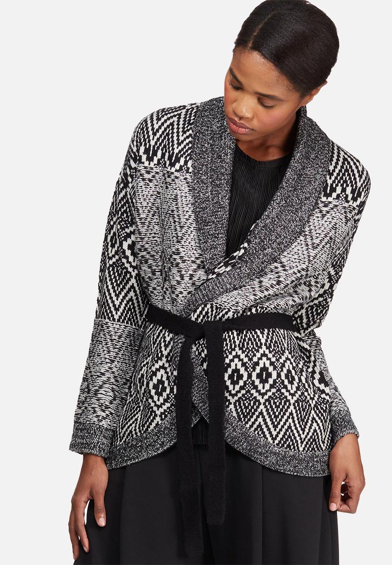 Aztec belt cardigan - black Vero Moda Knitwear | Superbalist.com