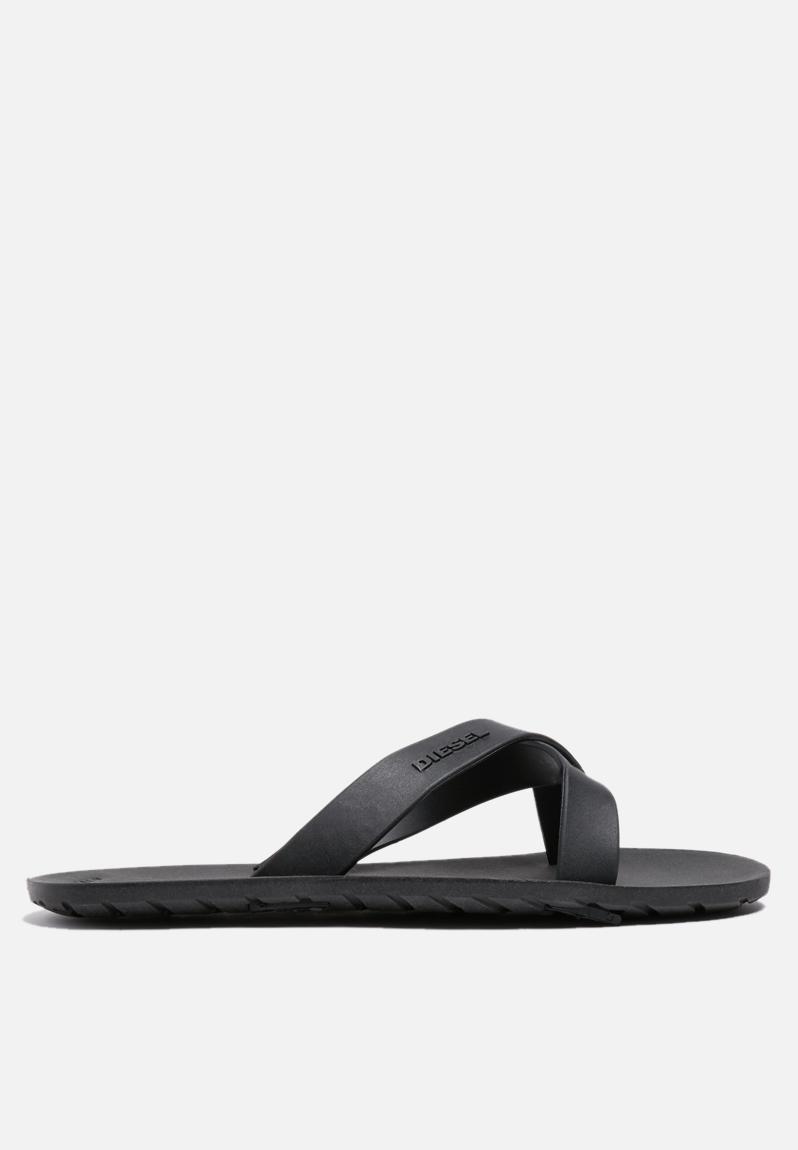 Diesel wash sandal - black