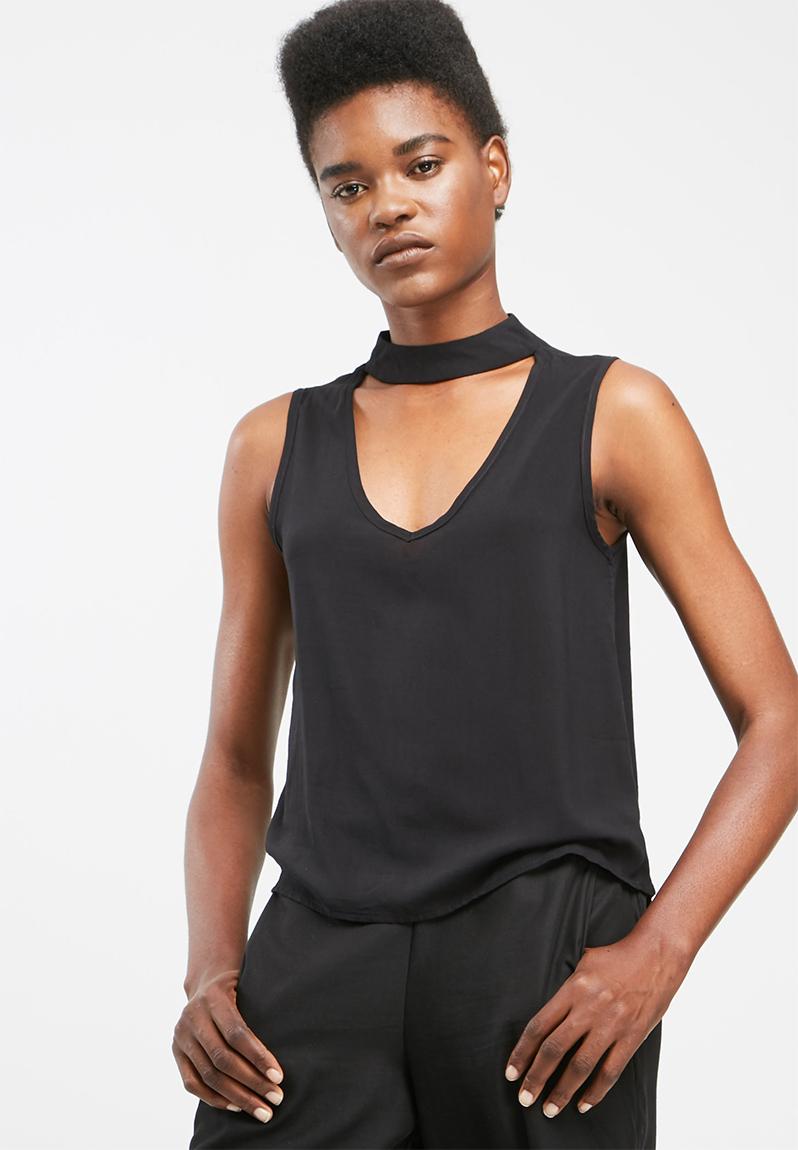 Sleeveless choker blouse - black dailyfriday Blouses | Superbalist.com