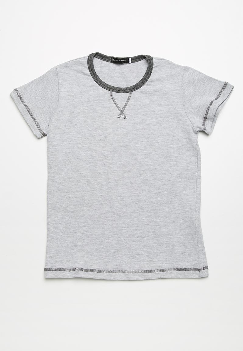 Melange tee - Light grey melange basicthread Tops | Superbalist.com