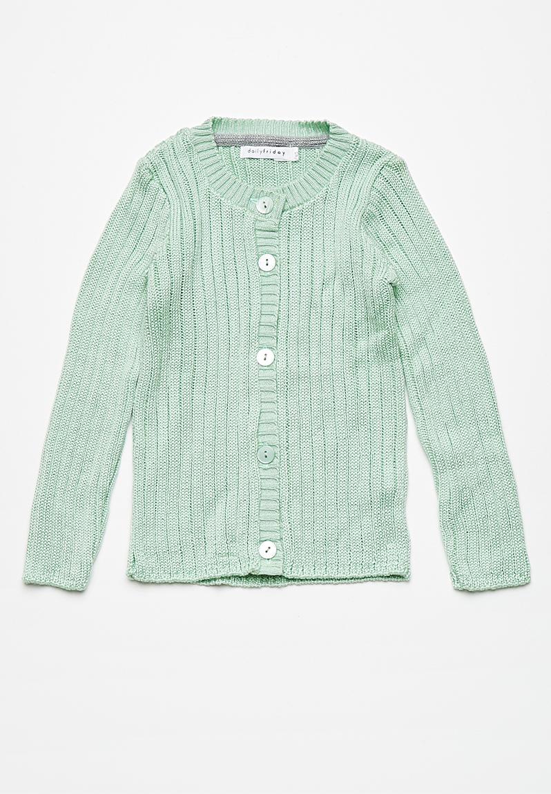 Classic ribbed cardigan - Sage Green