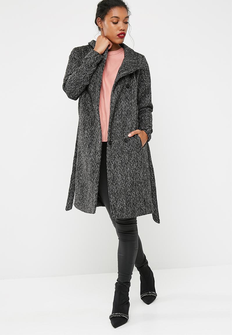 Hillary wool coat - Dark grey melange
