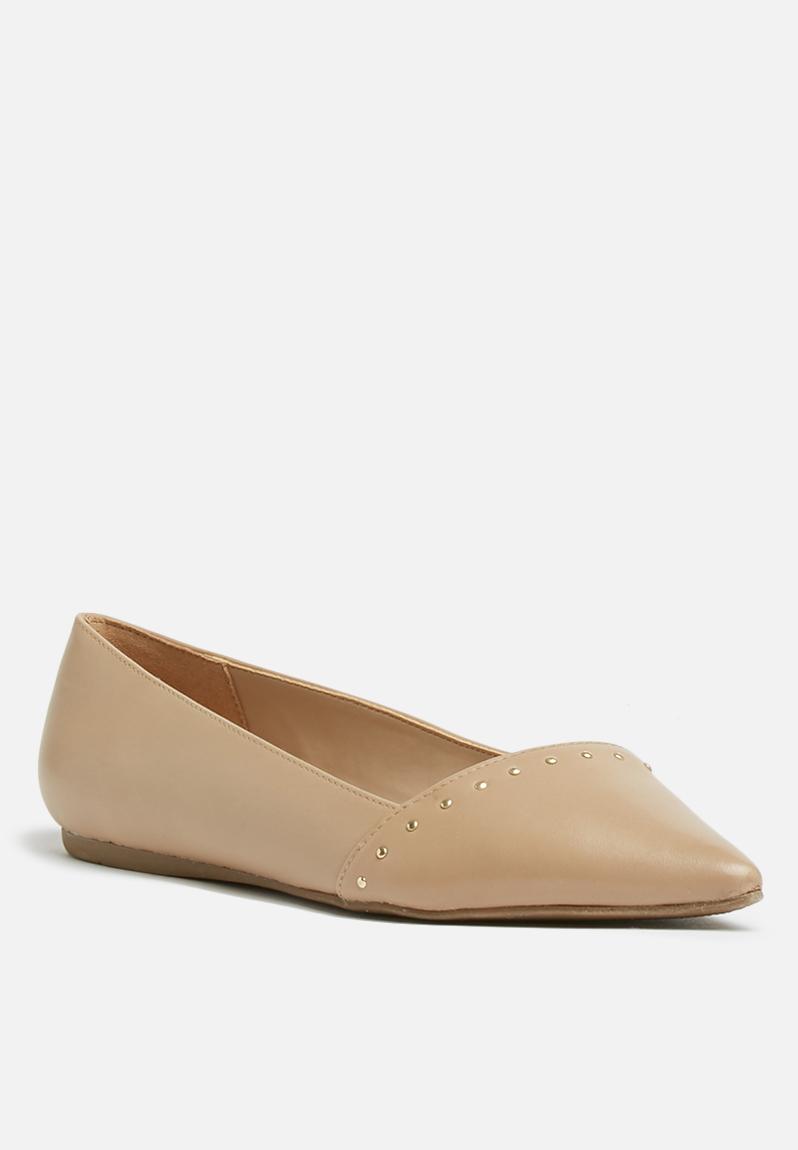 Bellvue leather studded flat pointed pump - bone ALDO Pumps & Flats ...