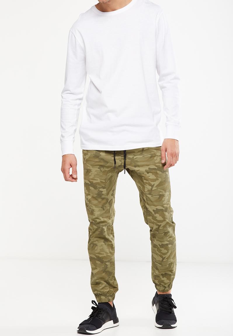 Drake cuffed pant - Washed Down Camo Cotton On Pants & Chinos ...