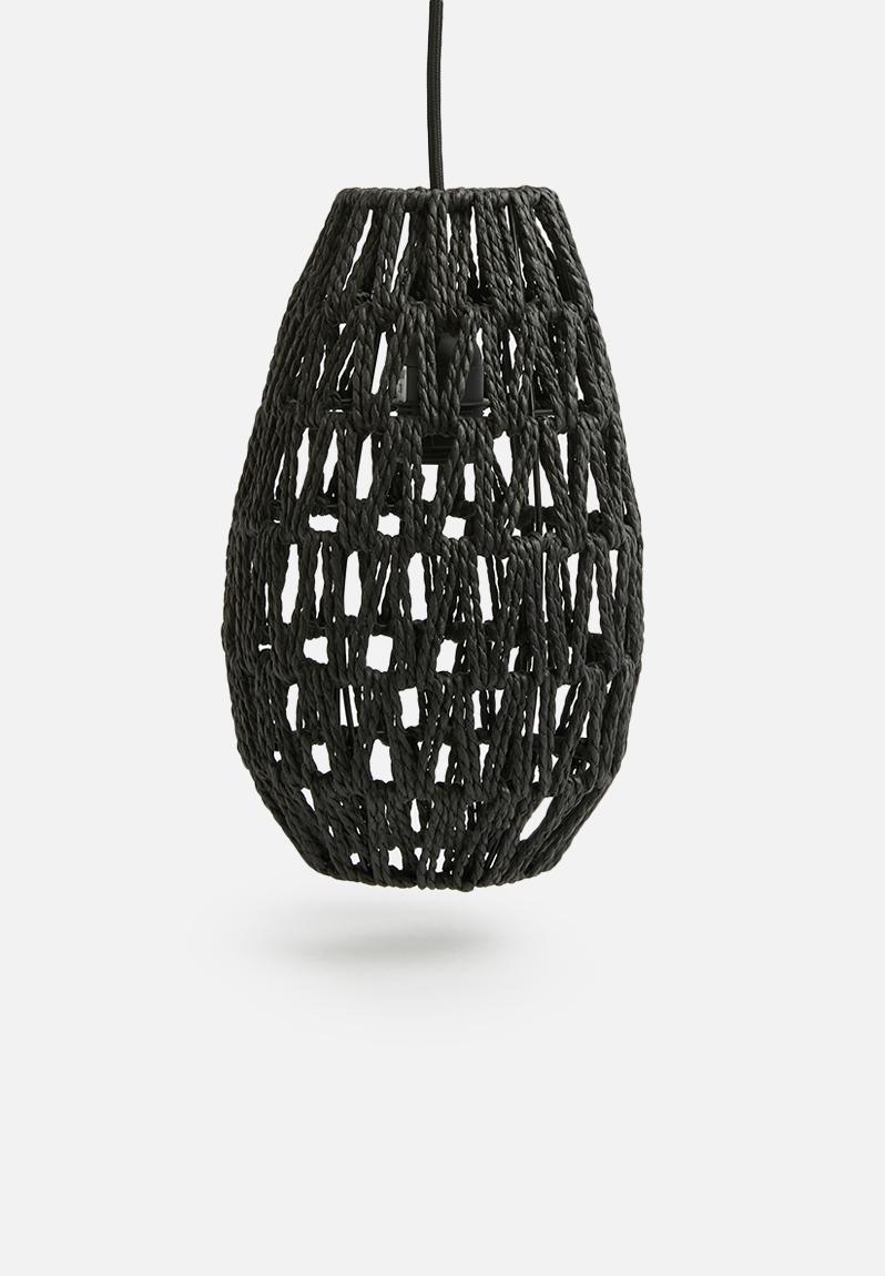 Paper rope pendant lamp - pin black Present Time Pendants | Superbalist.com
