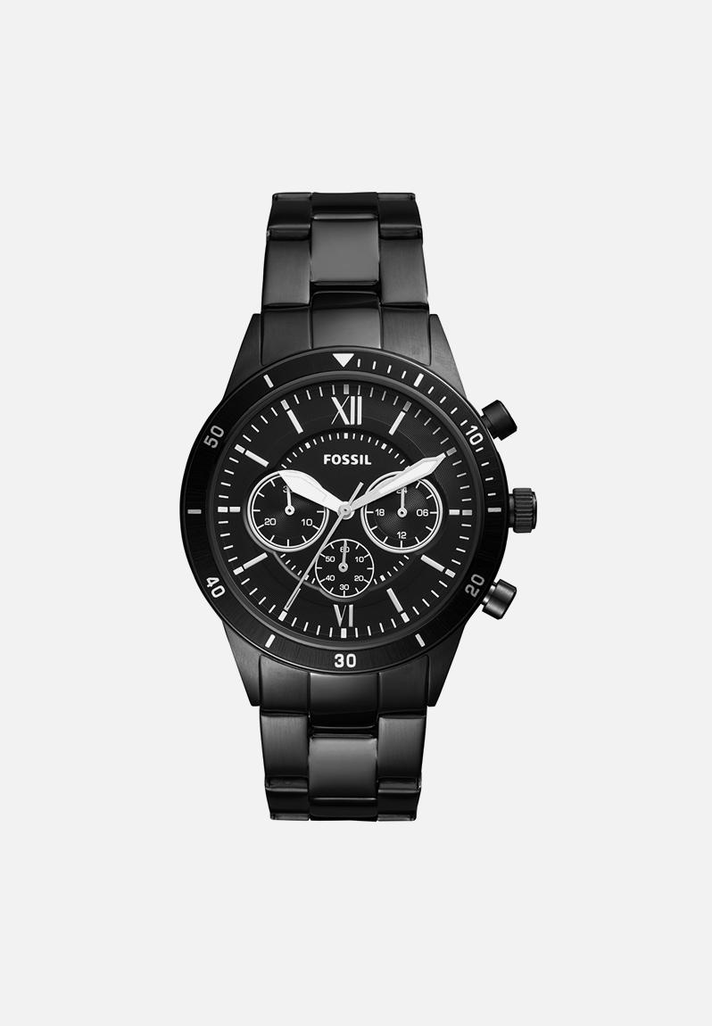 Fossil flynn sport men - black stainless steel