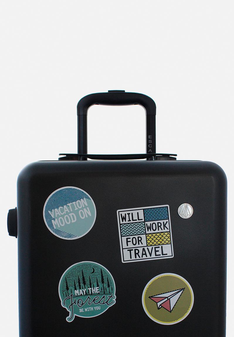 Explore luggage personalisation sticker set of 4 - multi Escape Society ...