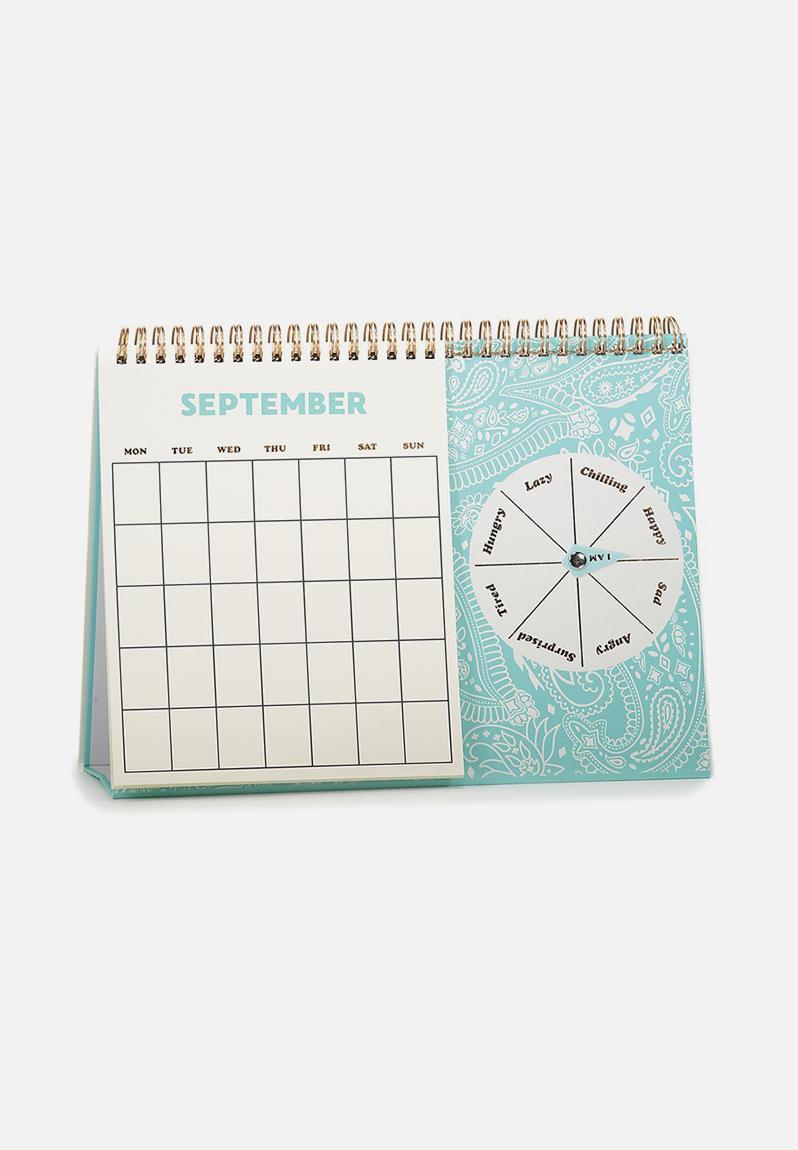 Spin my wheel calendar - blue lace Typo Stationery | Superbalist.com