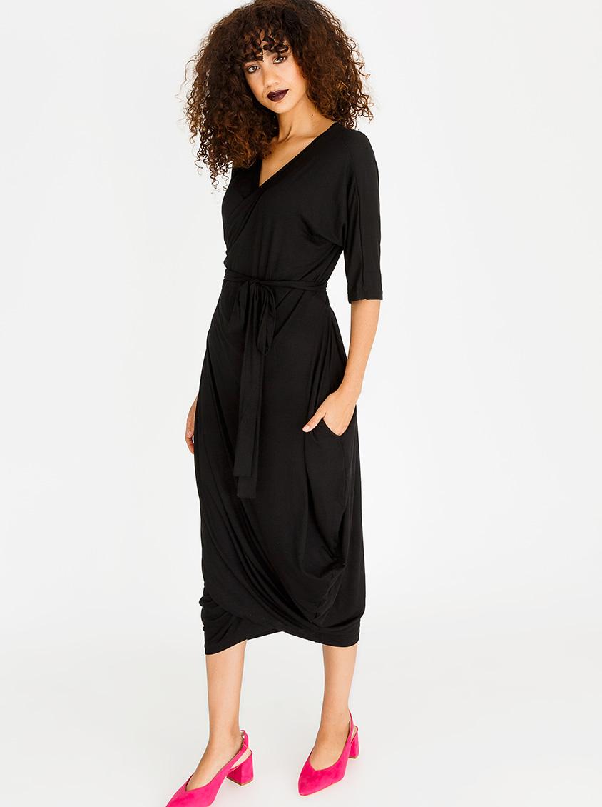 Sarah Wrap Dress Black MICHELLE LUDEK Casual | Superbalist.com
